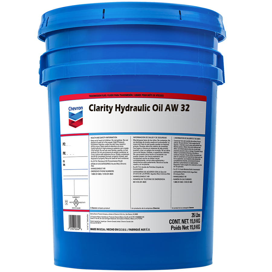 Chevron Clarity Hydraulic Oil AW 32 SCL Chevron Clarity Hydraulic Oil AW 32 SCL